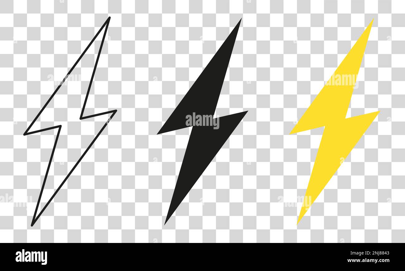 Ensemble de logos de éclair électrique Vector isolé sur fond blanc pour ...