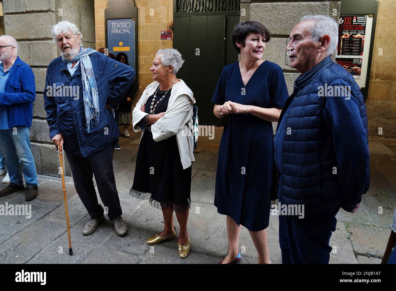 (L-R) Former historic leaders of the BNG Xosé Manuel Beiras; Encarna ...