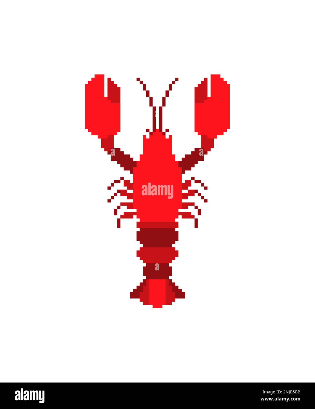 Poisson pixel art Banque d'images vectorielles - Alamy