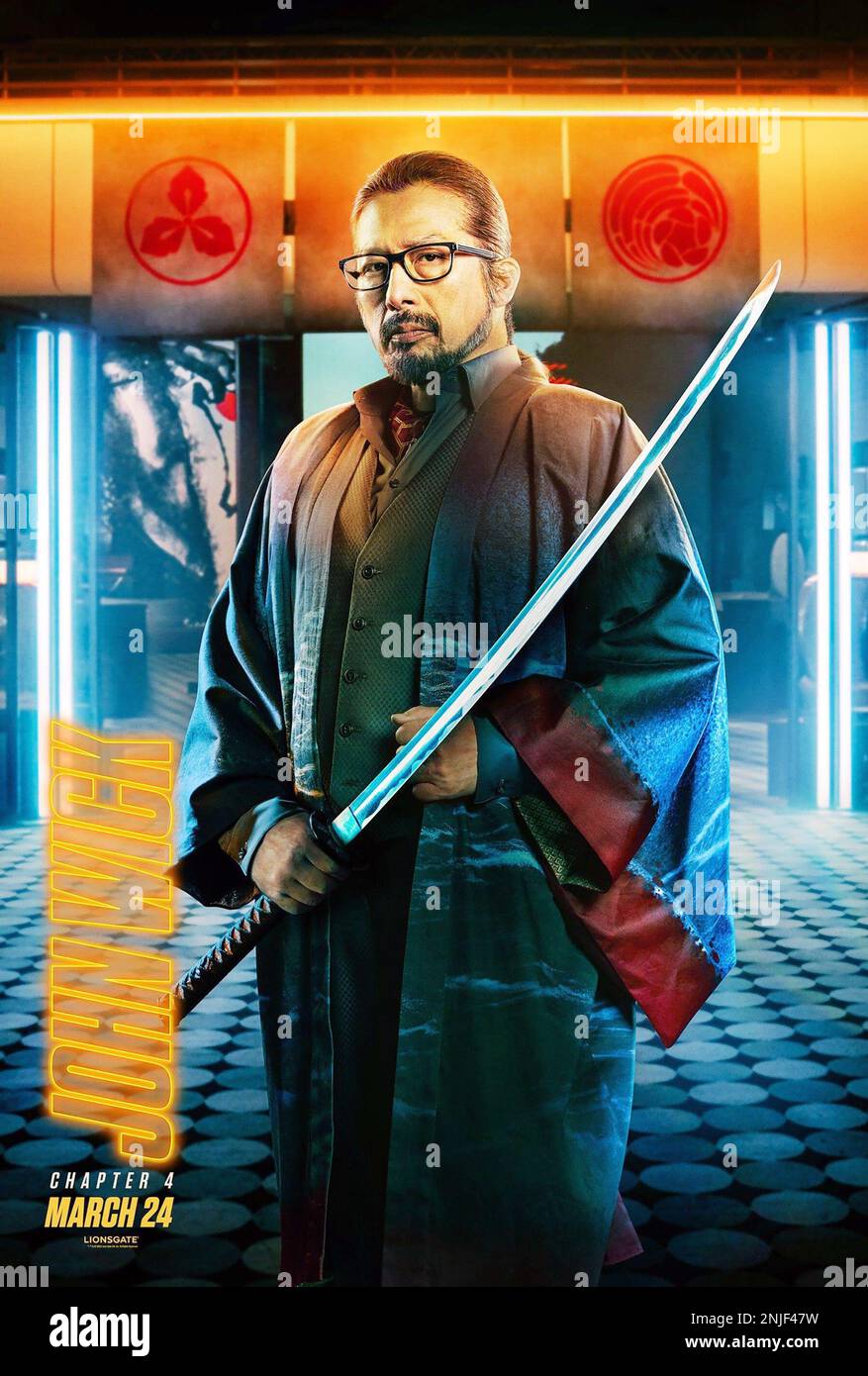 John Wick Chapitre 4 Affiche De Personnage Américain Hiroyuki Sanada