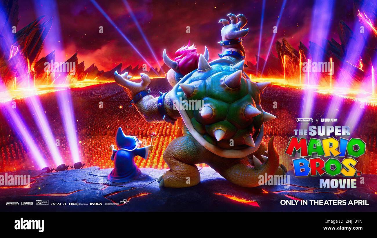 LE SUPER MARIO BROS. FILM, affiche américaine, de gauche à droite: Kamek (voix: Kevin Michael ...