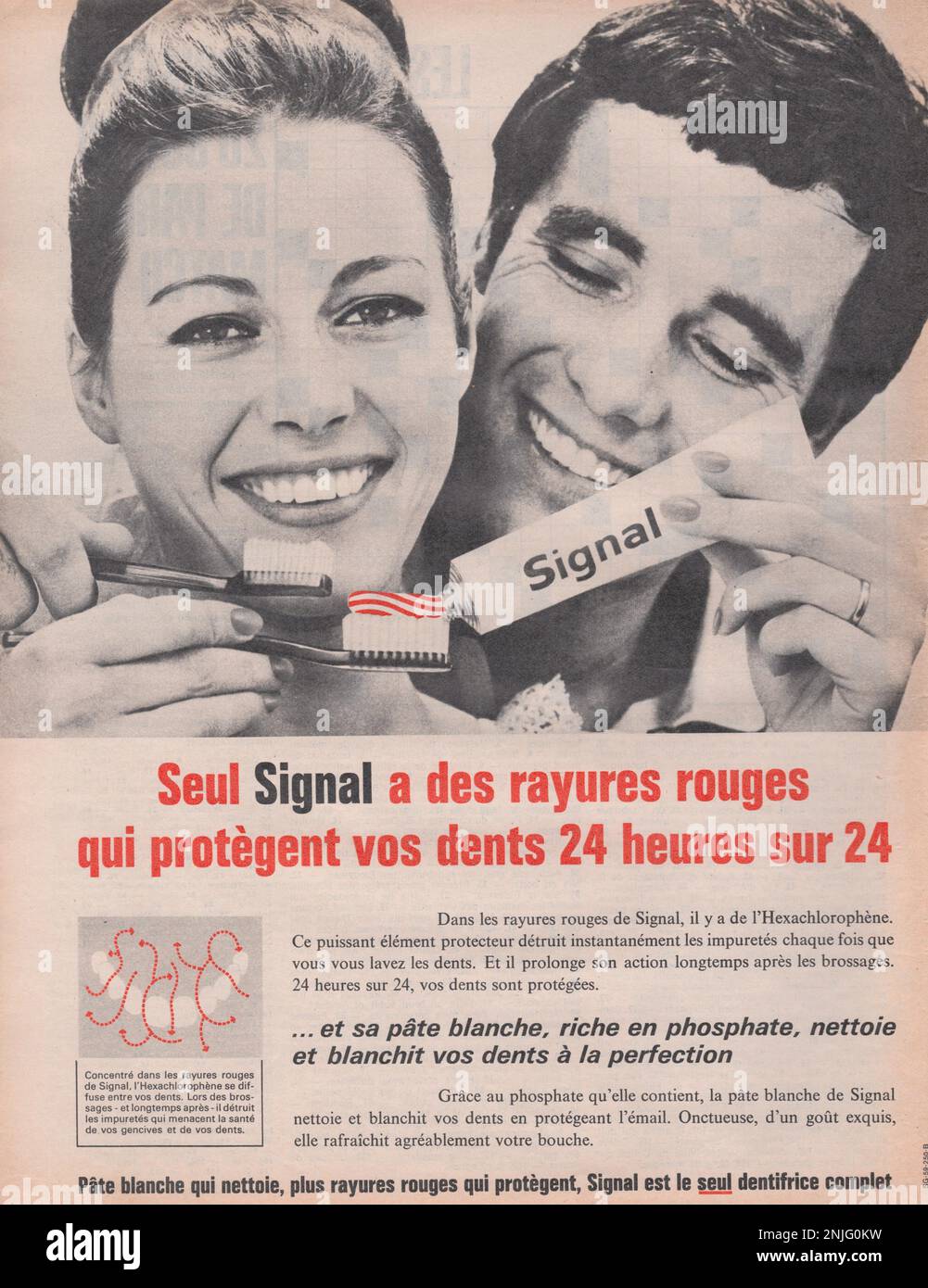 Signal dentifrice rouge et blanc Banque de photographies et d’images à ...