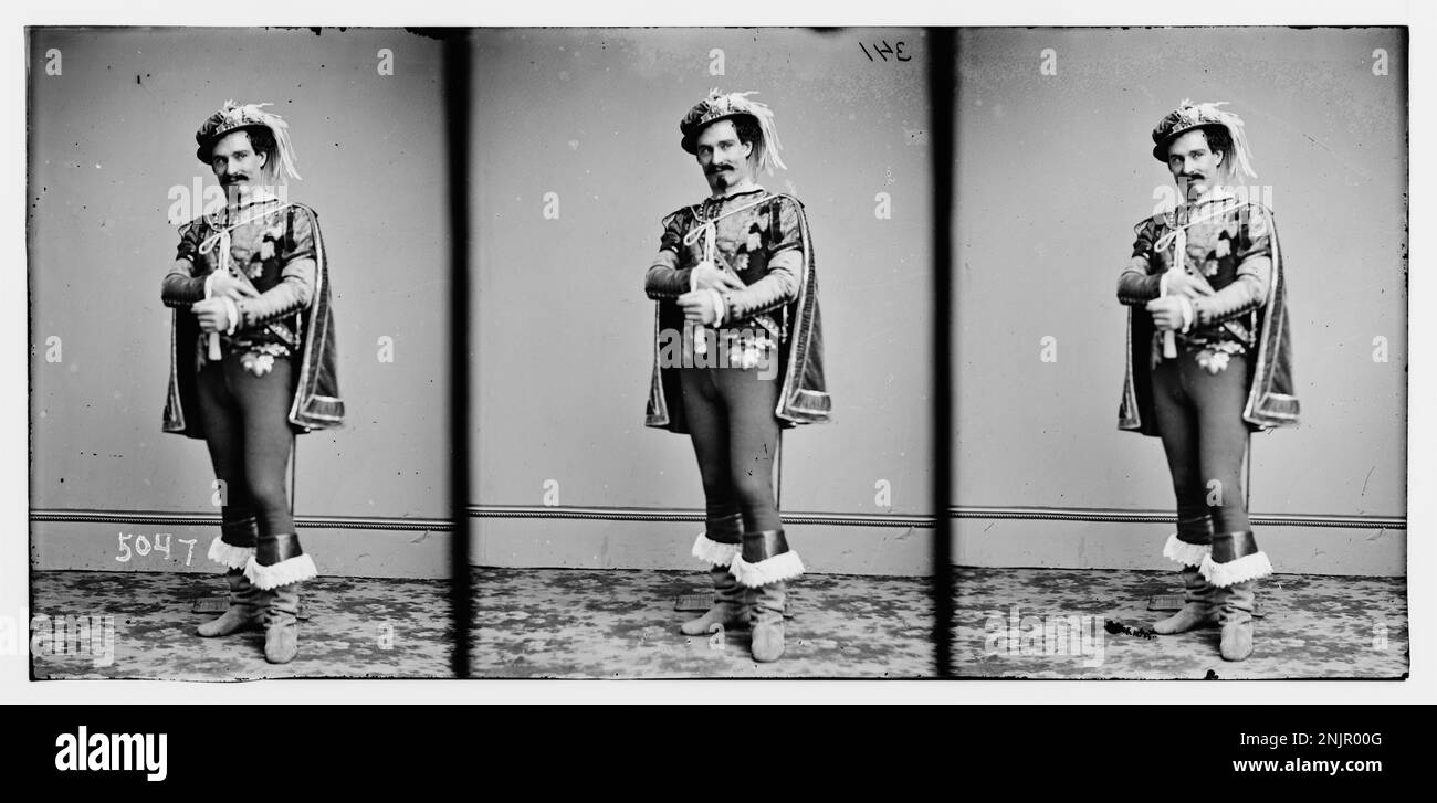 John McCollough, un acteur américain du XIXe siècle, photographié dans ...