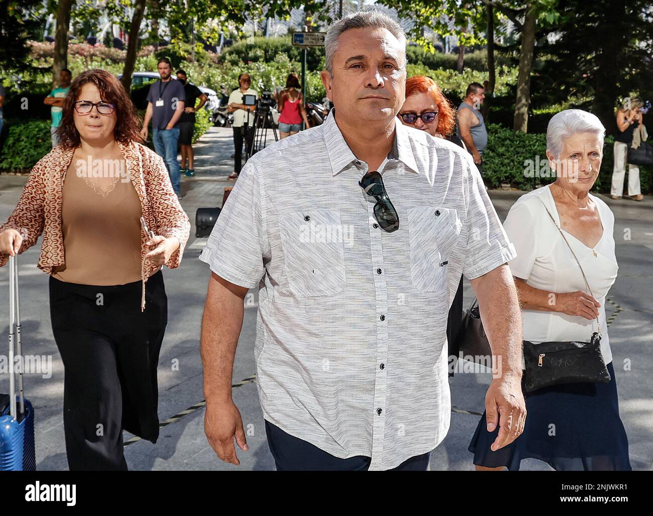 Sergio Calvo Martínez, father of Marta Calvo, on his arrival at the trial against the accused in ...