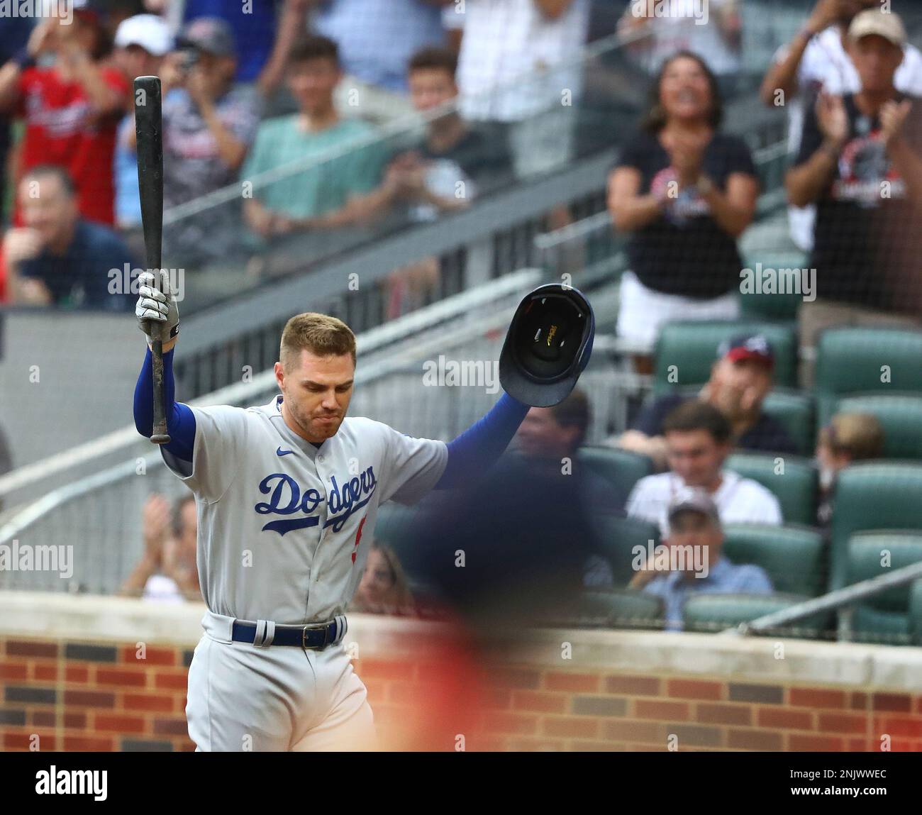 Former Atlanta Braves first baseman Freddie Freeman steps away from the ...