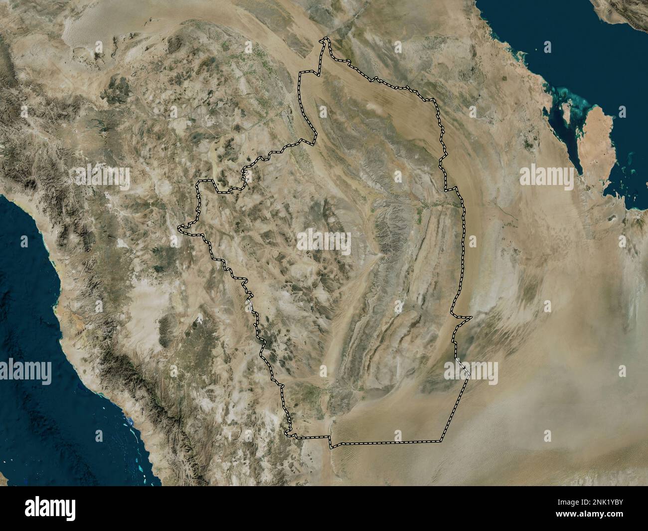 AR Riyad, région d'Arabie Saoudite. Carte satellite haute résolution ...