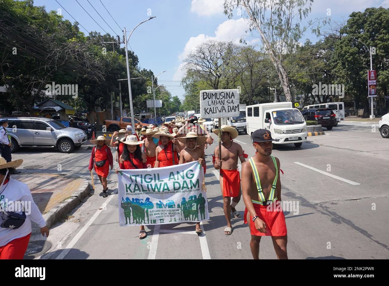 Quezon City, Philippines. 23rh février 2023. Environ 300 peuples ...