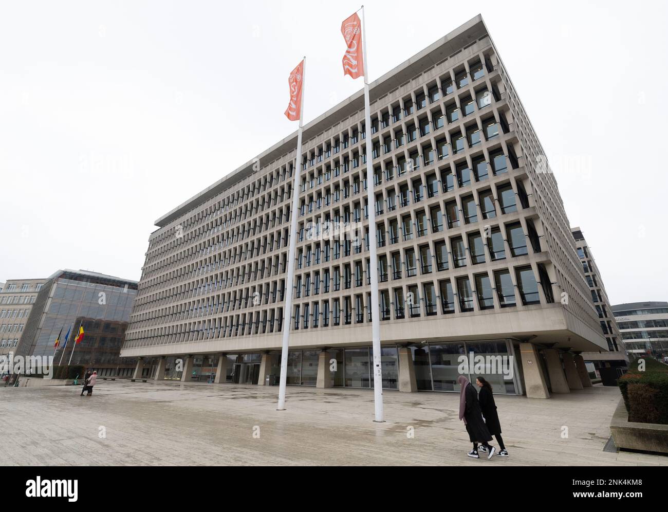 L'illustration montre le siège du groupe bancaire ING Belgique ...