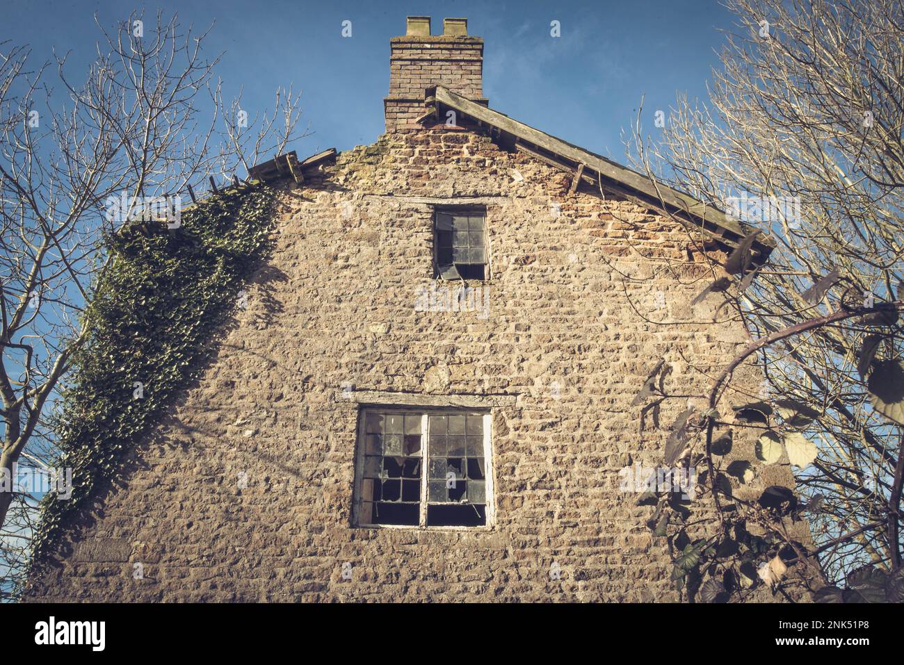 Les vestiges d'une ferme abandonnée à l'extérieur de Farthingstone dans ...