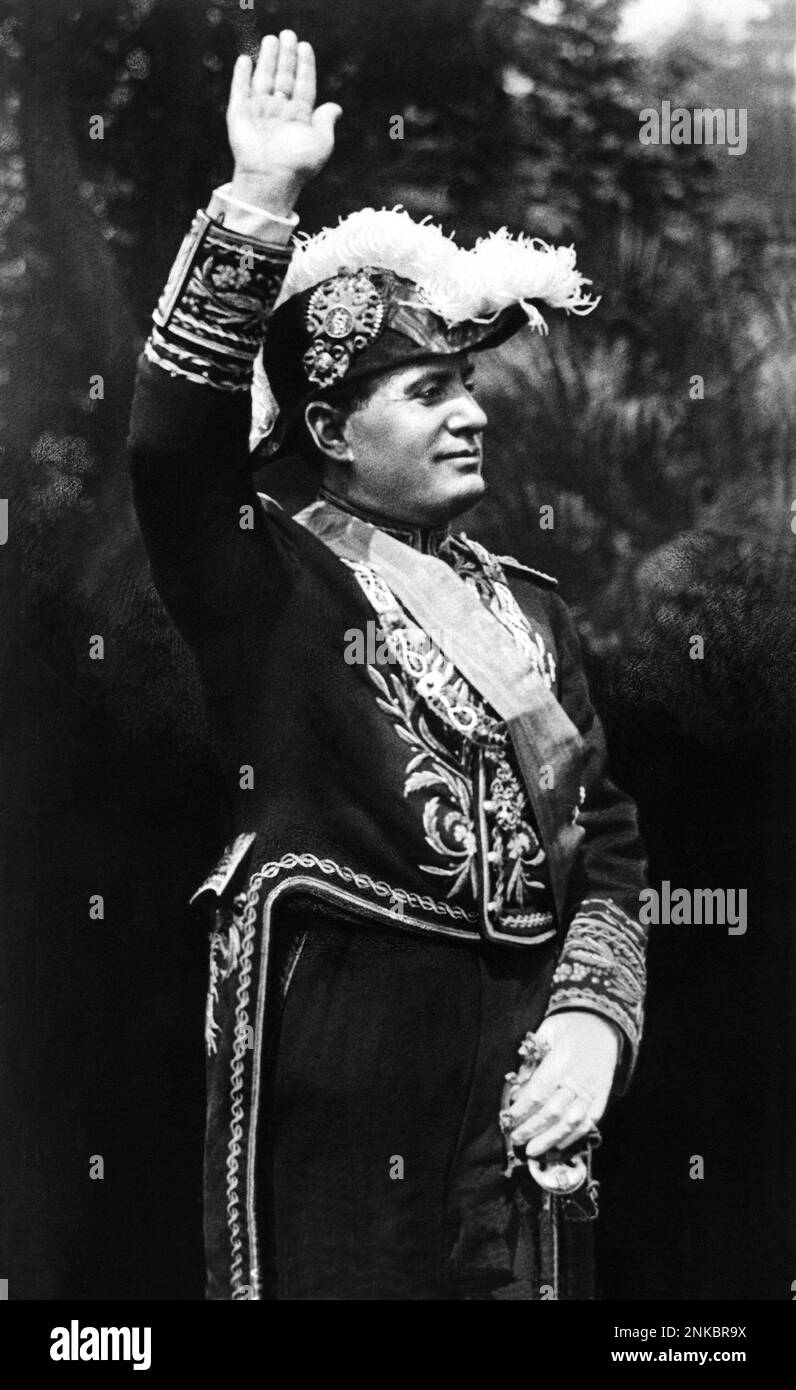 1924 CA., ITALIE : le dictateur fasciste italien Duce BENITO MUSSOLINI ...