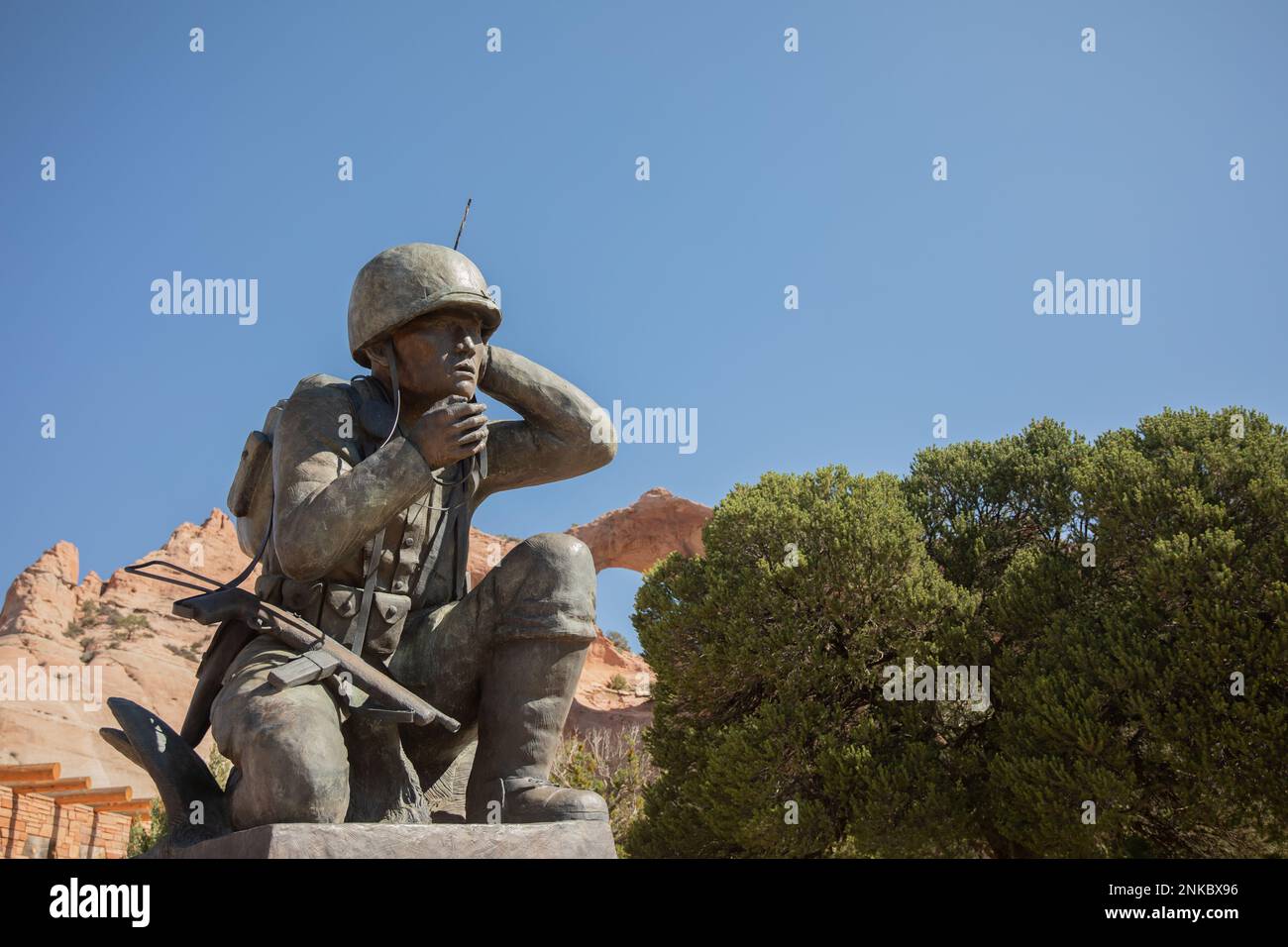 Photo du Navajo Code Talker Memorial à Window Rock, en Arizona, prise ...