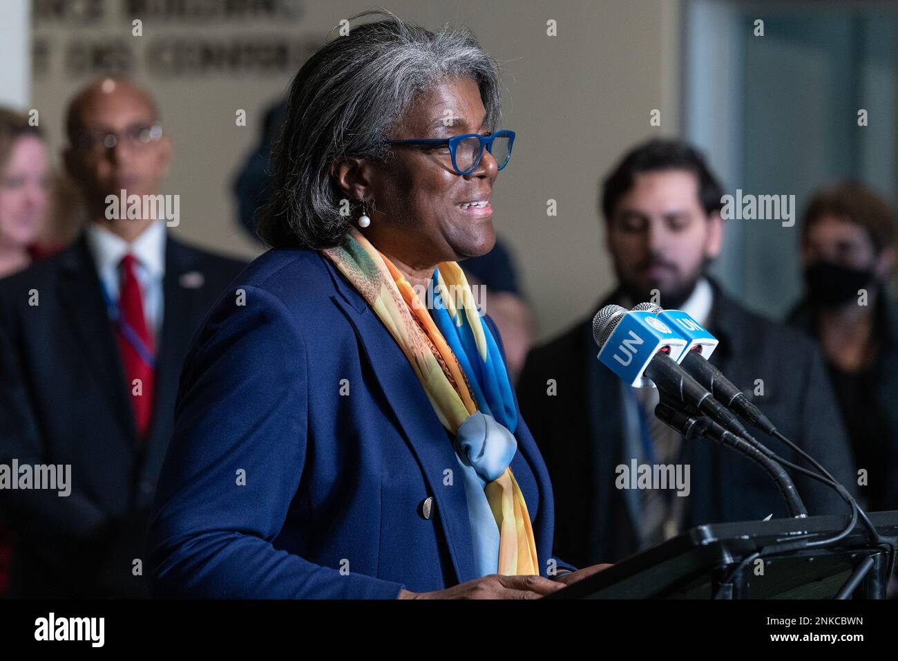 L'Ambassadeur DES ÉTATS-UNIS, Représentant permanent auprès de l'ONU Linda Thomas-Greenfield ...