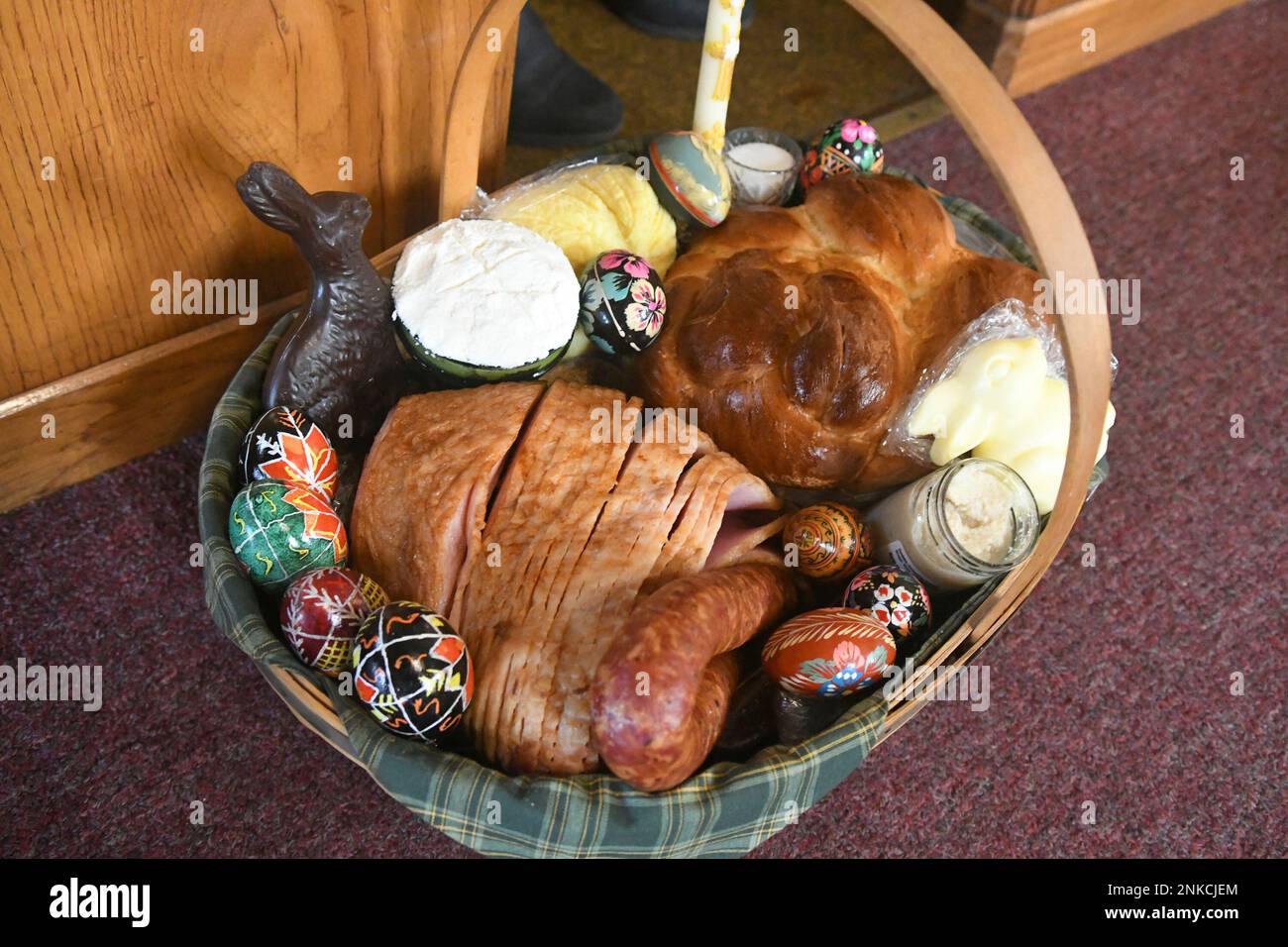 The Easter food basket brought in by Angela Mestishen Regnier, of ...