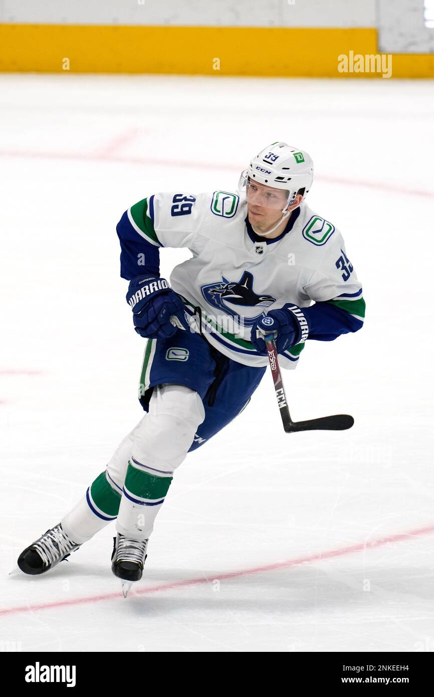 Vancouver Canucks right winger Alex Chiasson (39) skates during an NHL ...