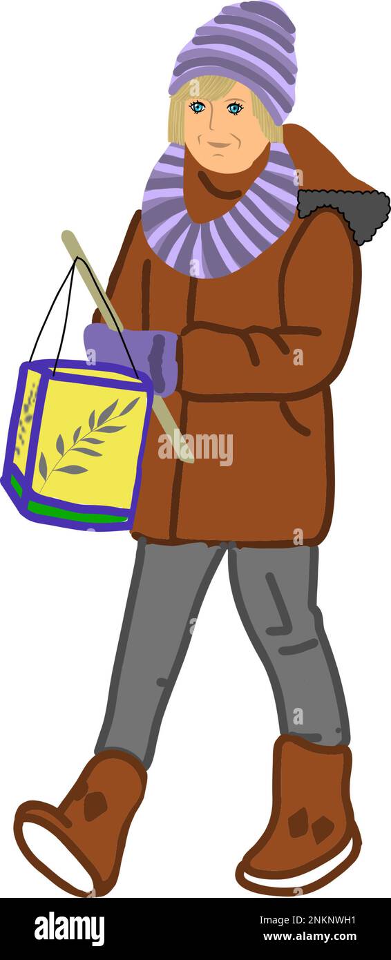 La procession aux flambeaux Banque d'images vectorielles - Alamy