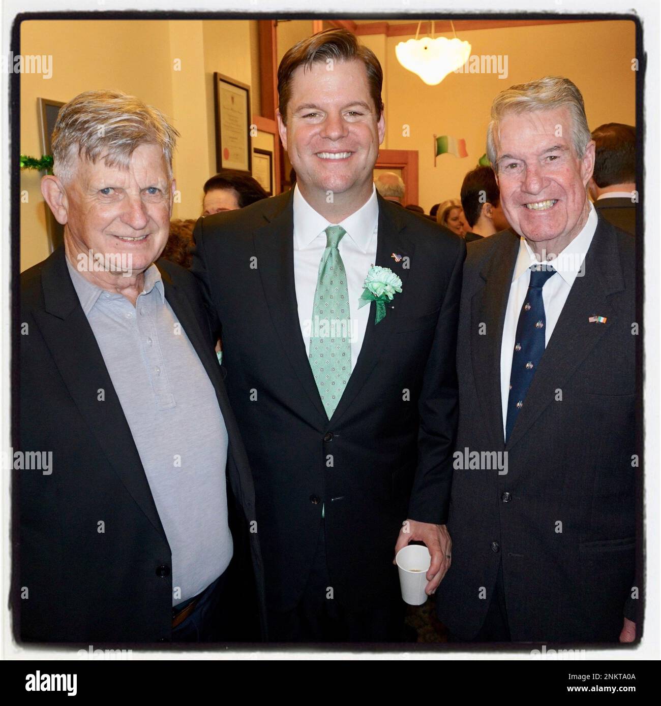 Irish Immigration Pastoral Center founder Fr. Brendan McBride (left ...