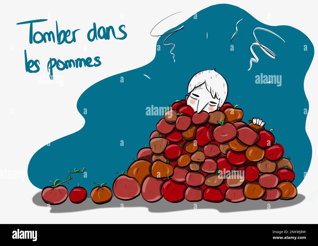 Tomber dans les pommes Banque de photographies et d’images à haute ...