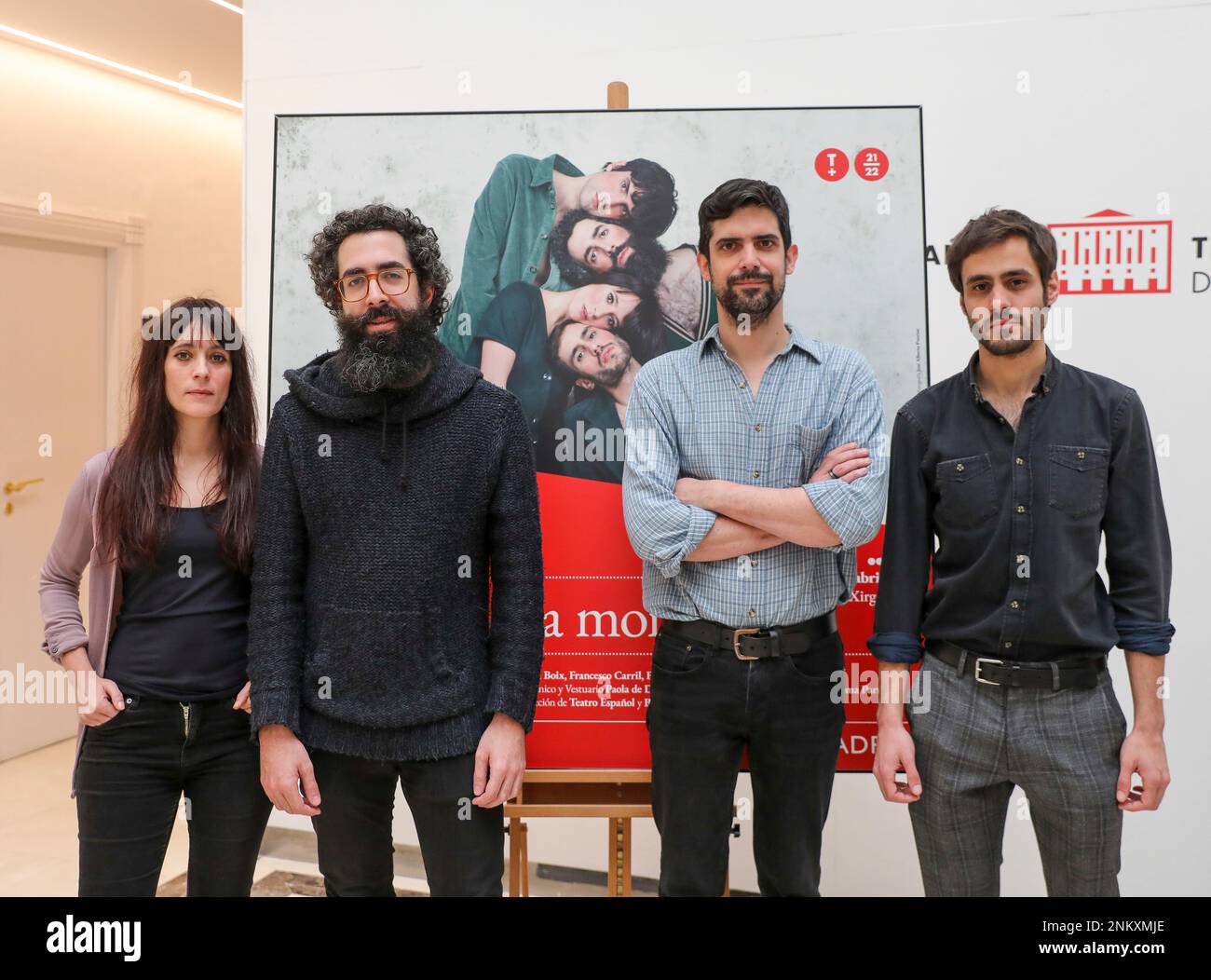 (L-R) Actress, Angela Boix, and actors, Luis Sorolla, Francisco Carrill ...
