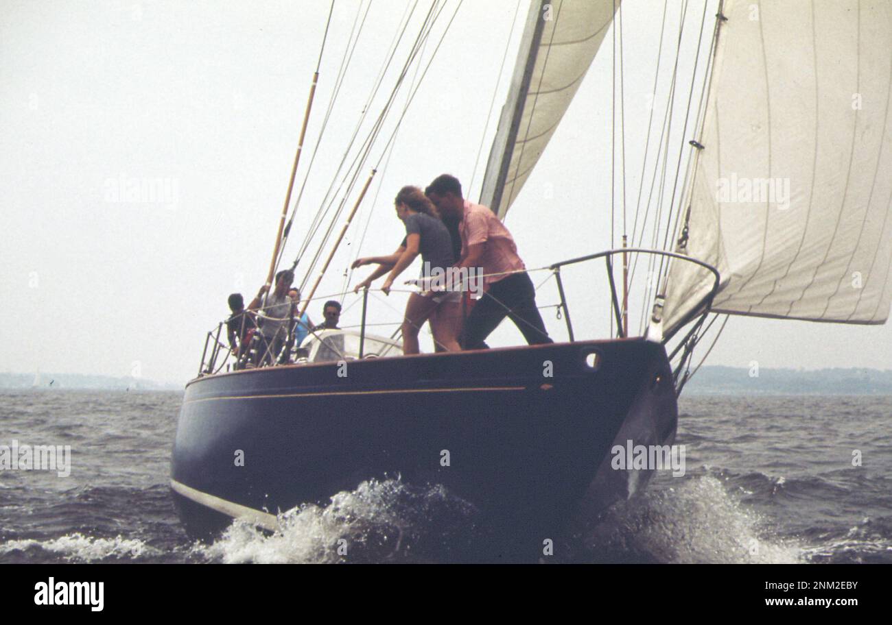 1970s photos de voile: Course vers le sud sur Chesapeake Bay vers l ...