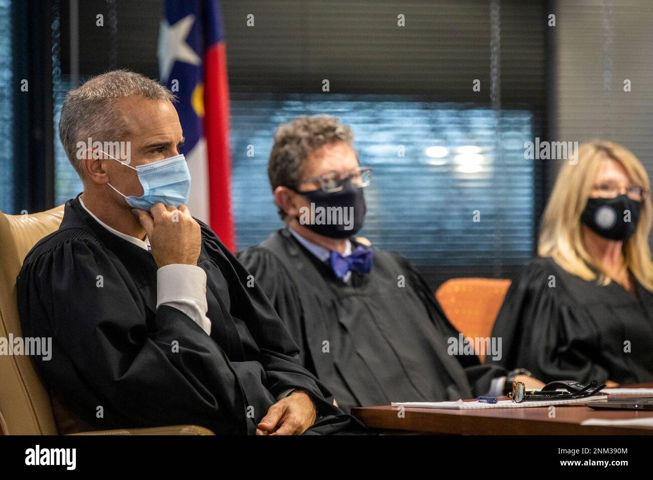 From left, Superior Court Judges Nathaniel Poovey, Graham Shirley and ...