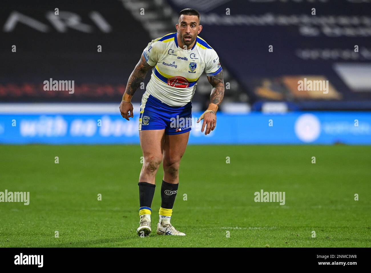 Paul Vaughan #10 de Warrington Wolves pendant le Betfred Super League ...
