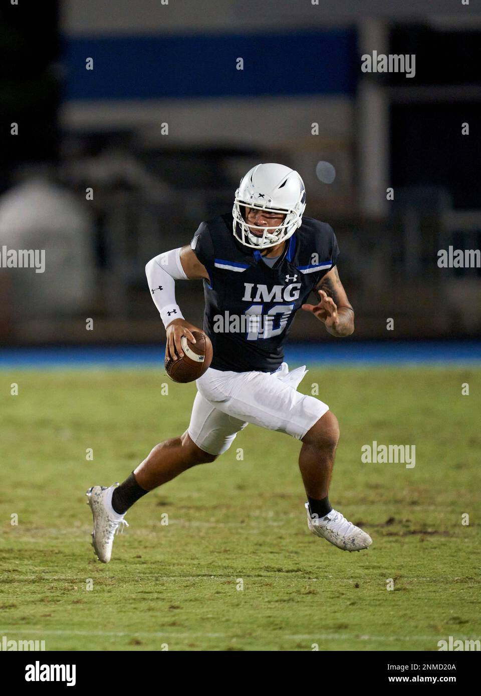 IMG Academy Ascenders quarterback AJ Duffy (10) scrambles during a ...