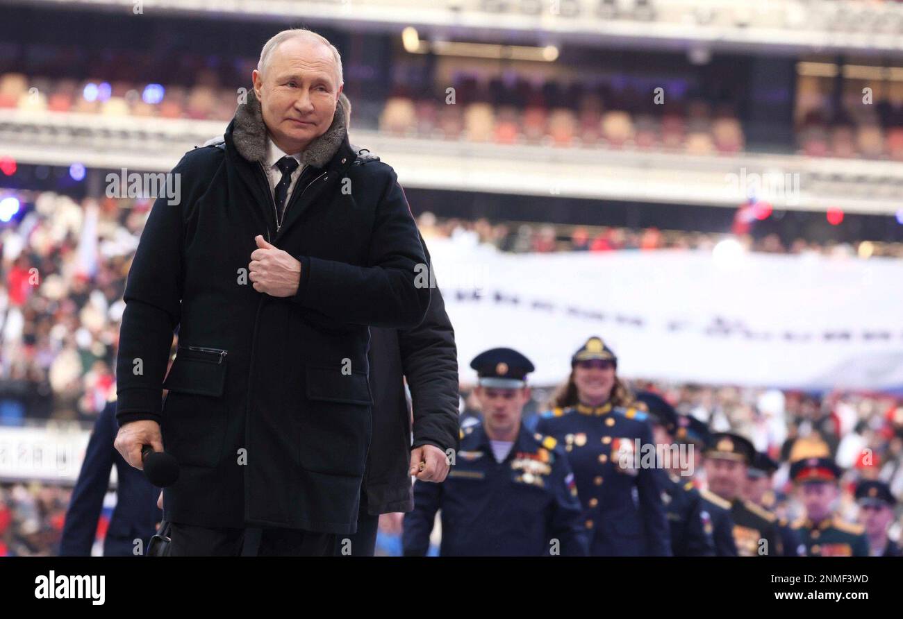 Le Président russe Vladimir Poutine assiste à un concert dédié aux ...