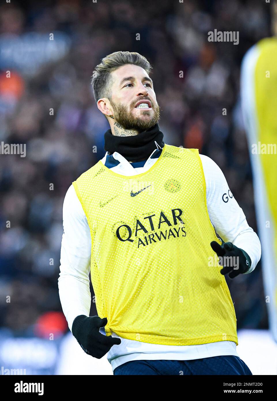 Sergio Ramos lors de l'entraînement public de l'équipe de football de ...