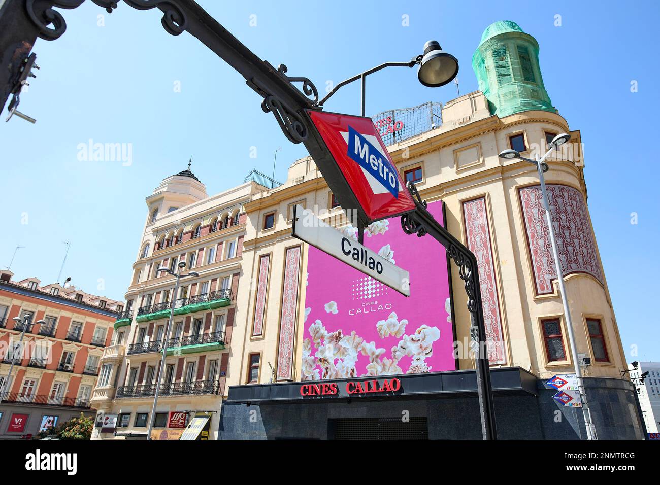 General view of the Callao Cinemas from the Callao Metro station, on ...
