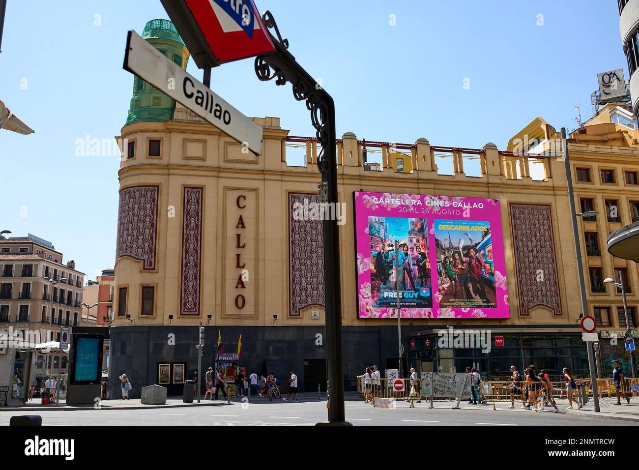 General view of the Callao Cinemas from the Callao Metro station, on ...