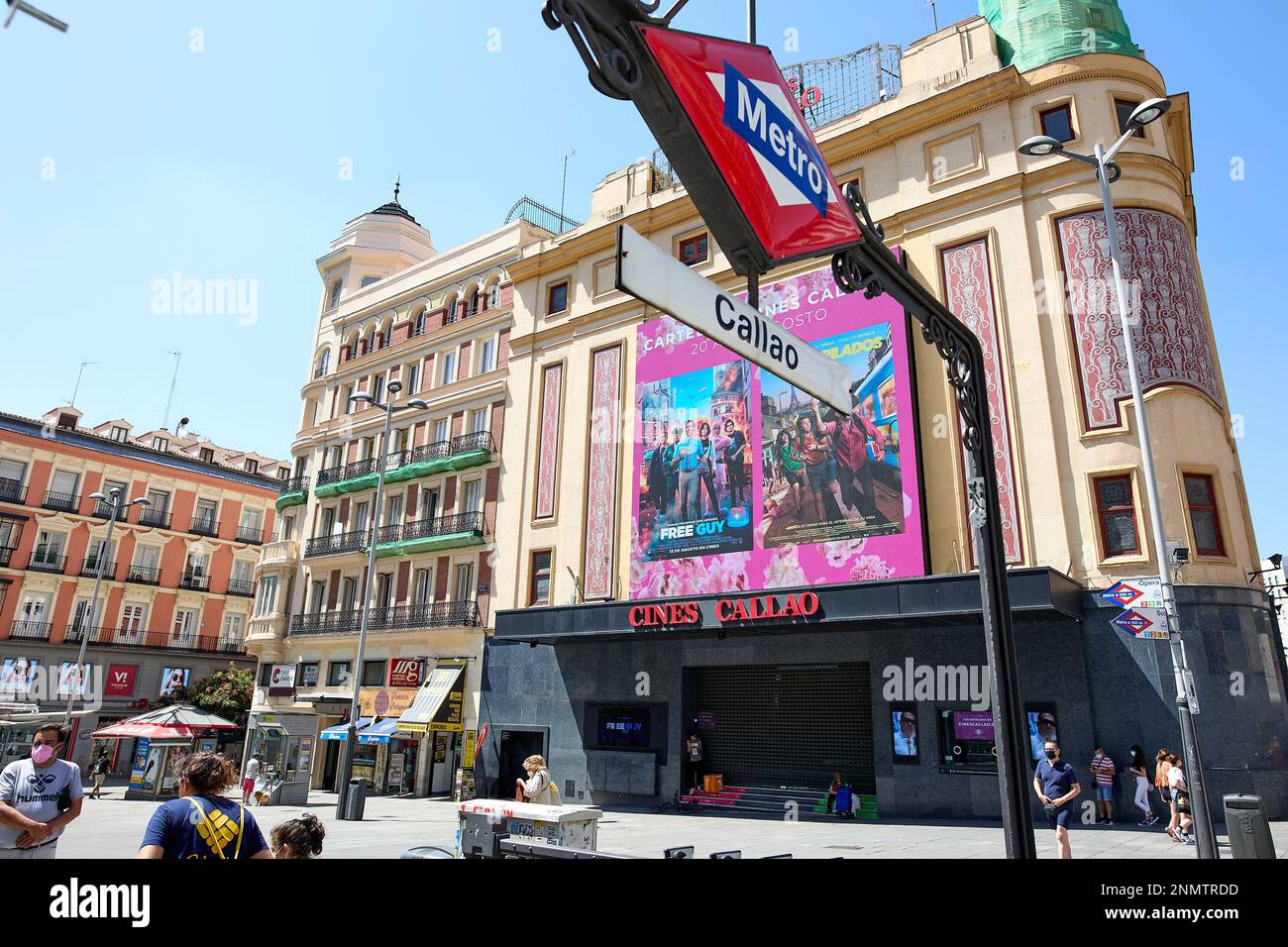 General view of the Callao Cinemas from the Callao Metro station, on ...