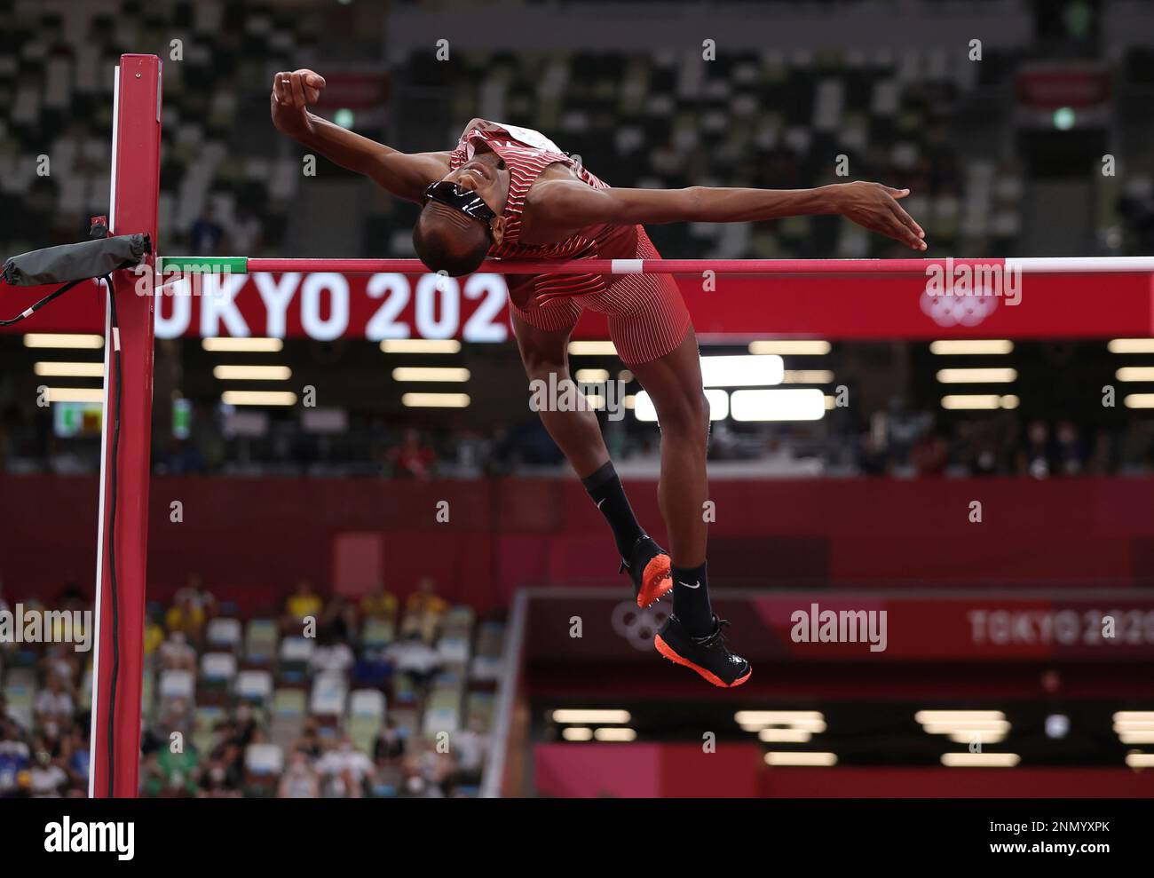 Qatar's BARSHIM Mutaz Essa competes during the Men's High Jump Final in ...