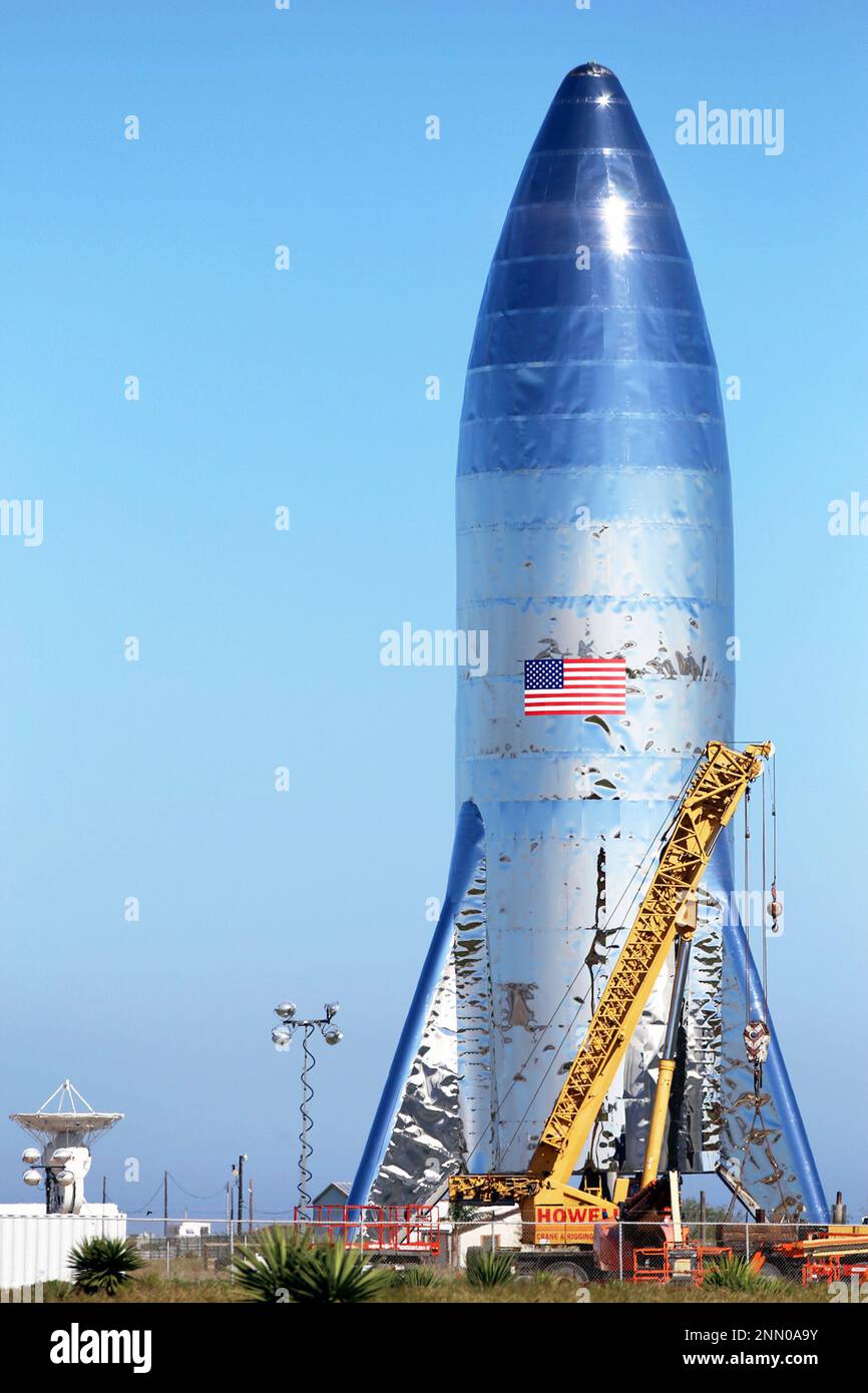 FILE - In this Jan. 12, 2019 file photo, the SpaceX prototype Starship ...