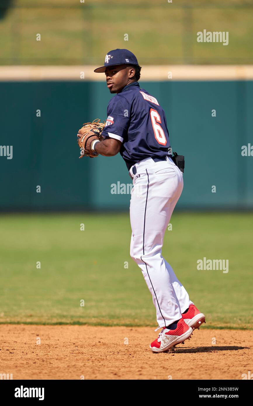 Second baseman Kahlil Watson (6) throws to first base during the ...