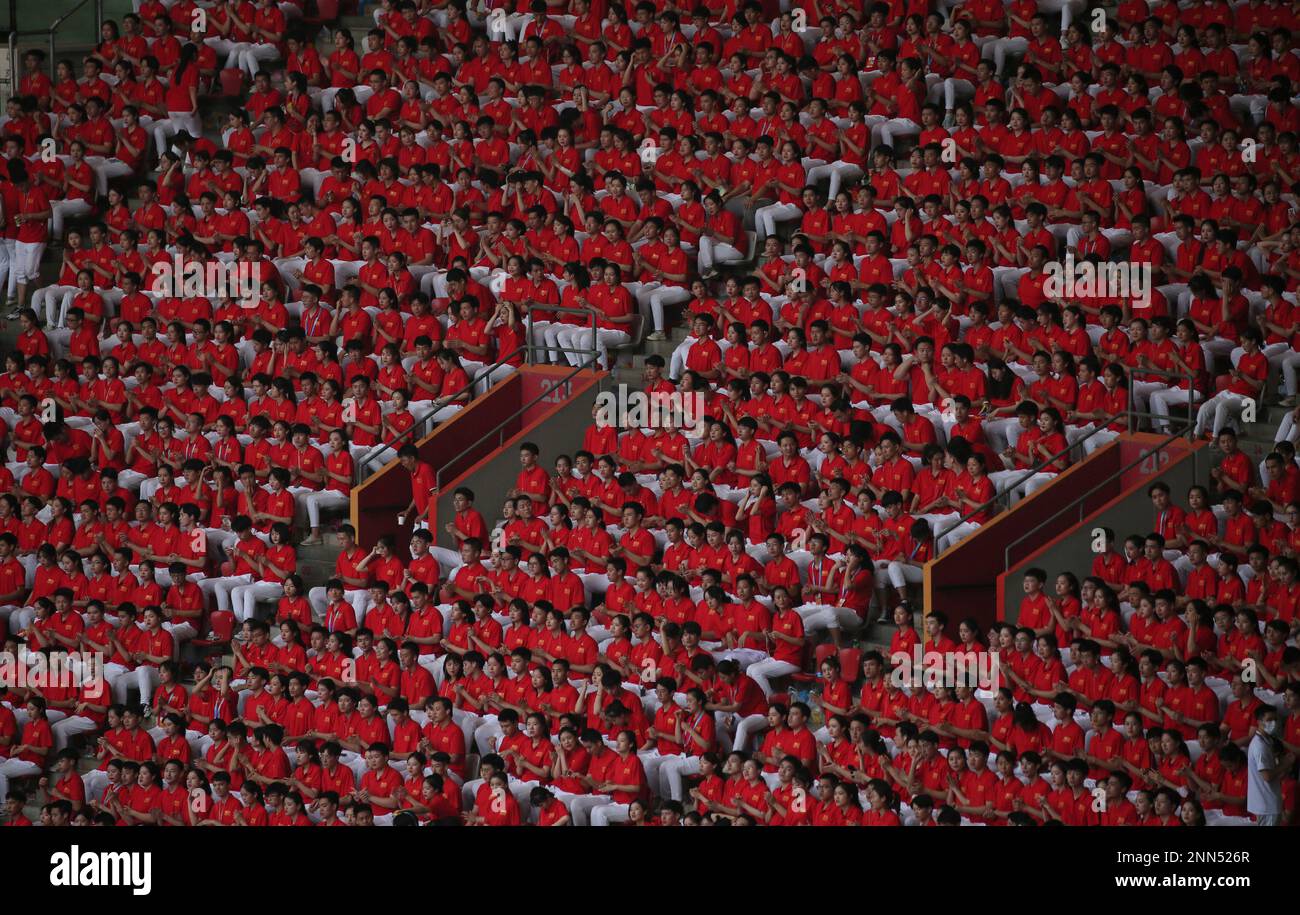 People perform on the stage during the Great Conquest to celebrate the ...
