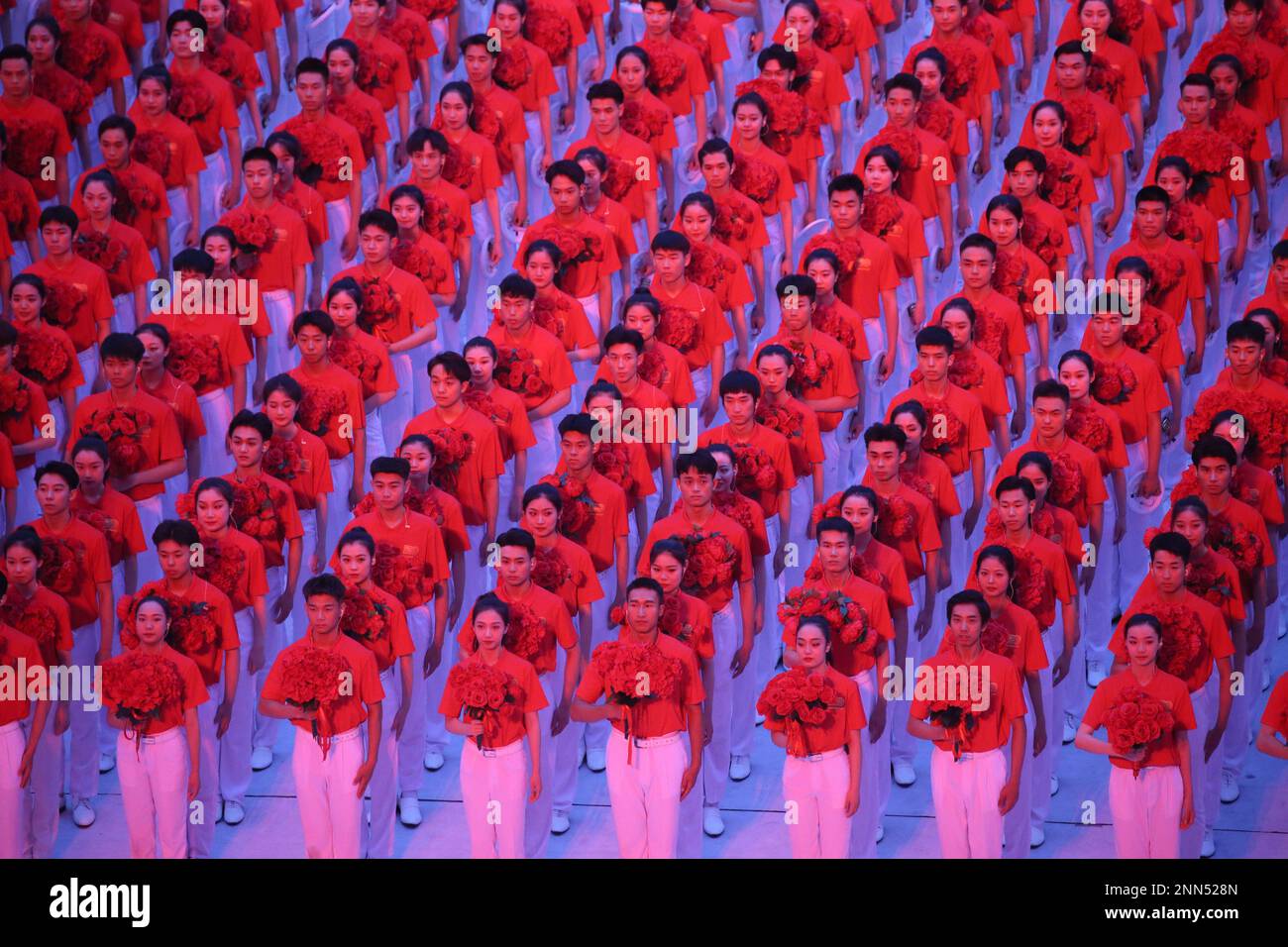 People perform on the stage during the Great Conquest to celebrate the ...