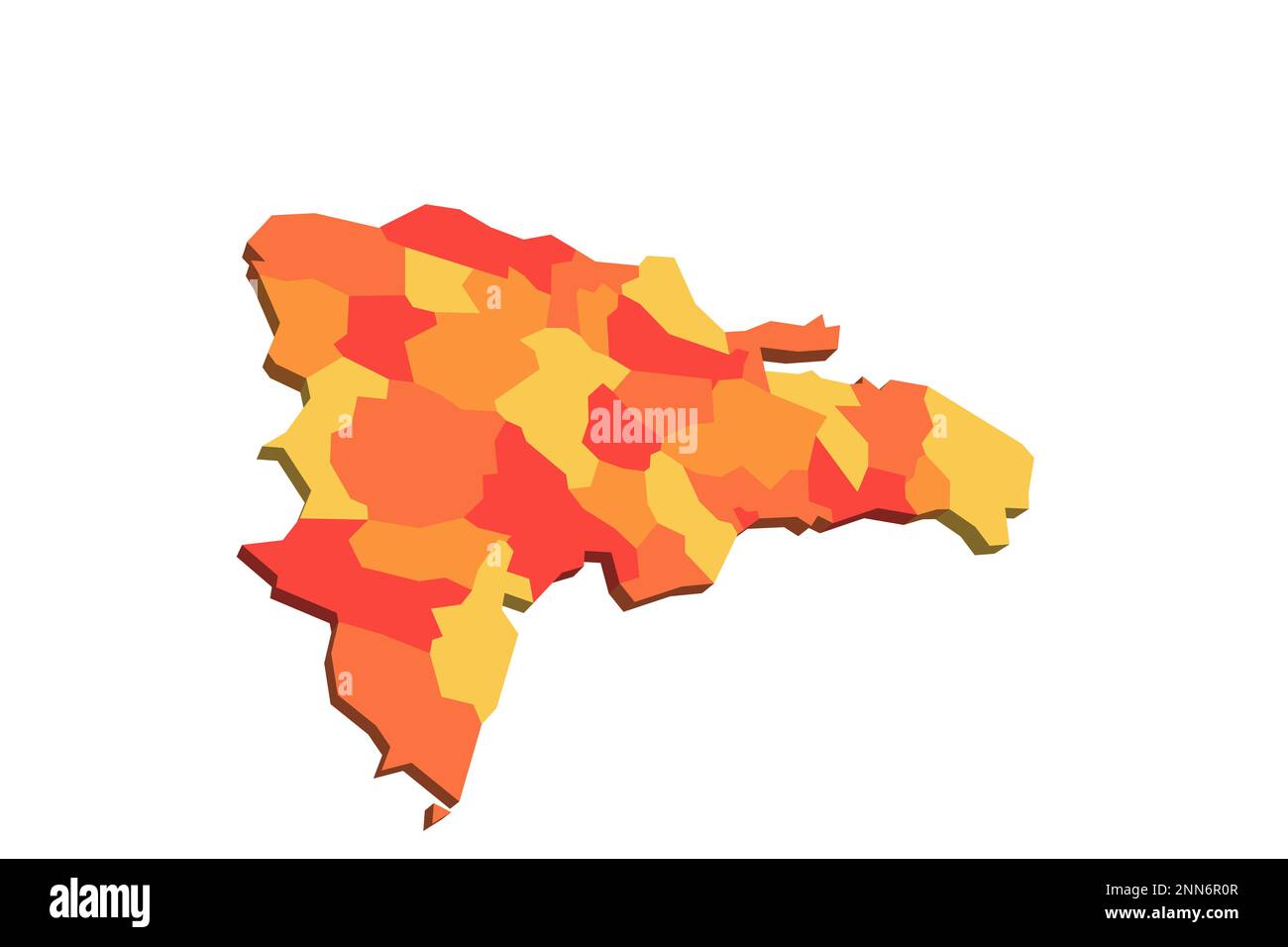 République dominicaine carte politique des divisions administratives ...