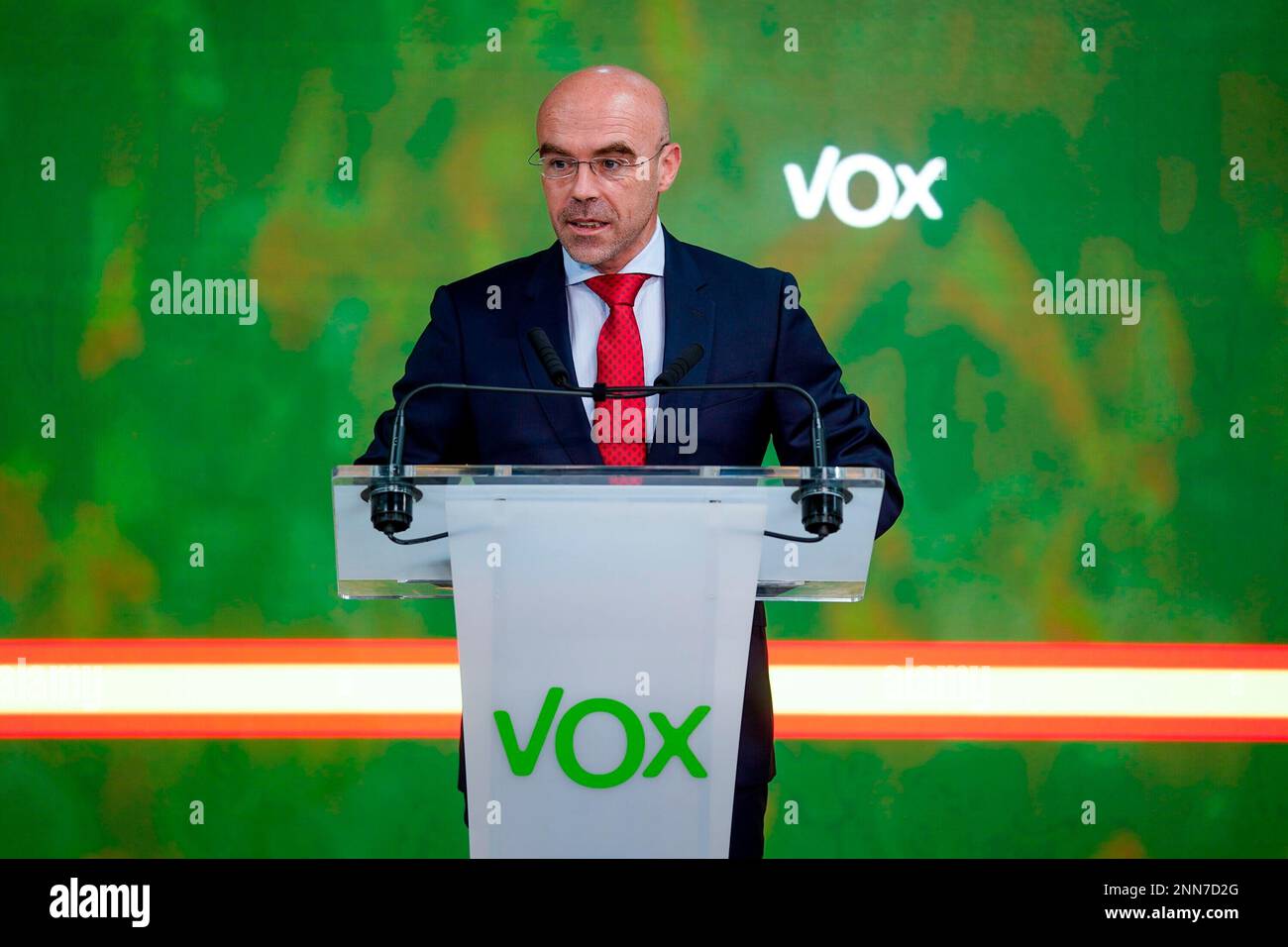 The first vice-president of Political Action and MEP of VOX, Jorge ...