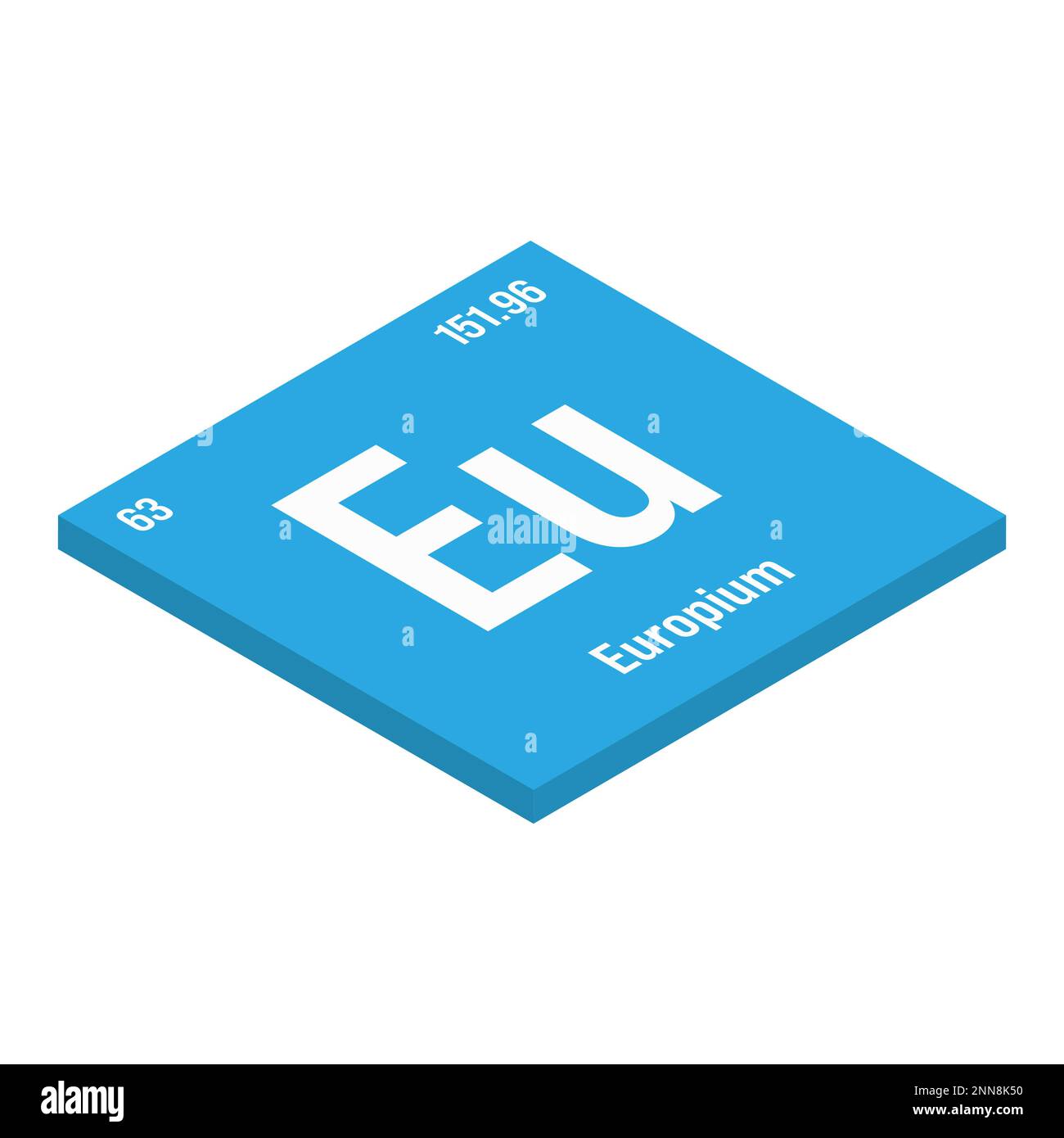 Einsteinium, es, élément de table périodique avec nom, symbole, numéro ...