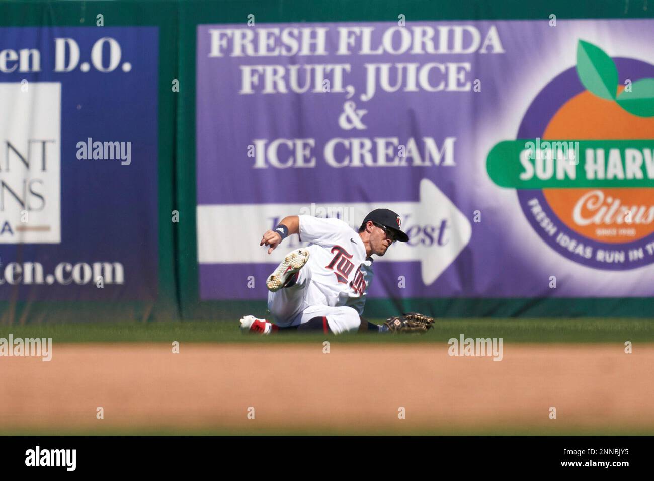 Minnesota Twins Drew Maggi (89) makes a sliding catch during a Major ...