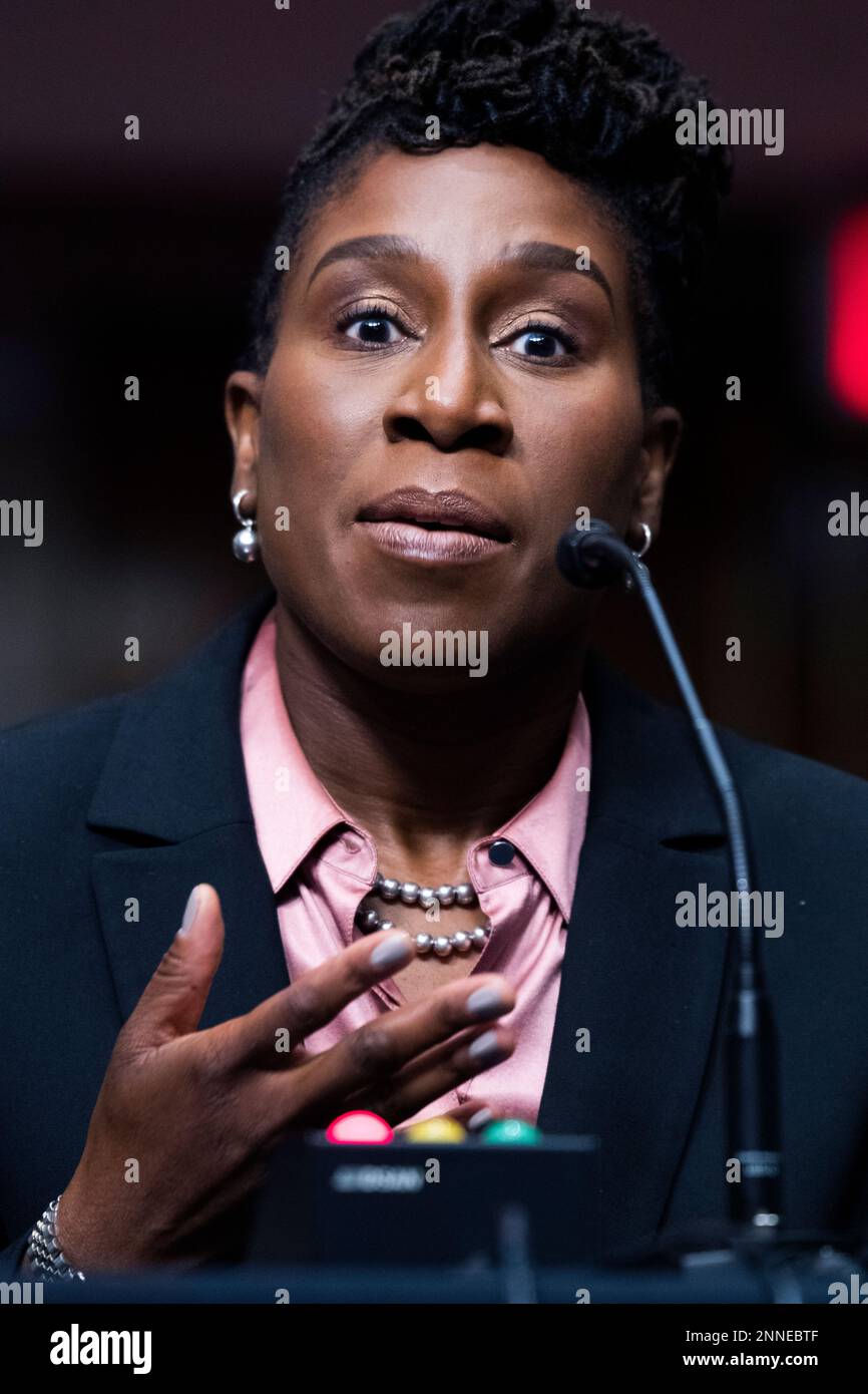 UNITED STATES - APRIL 28: Candace Jackson-Akiwumi, nominee to be U.S ...