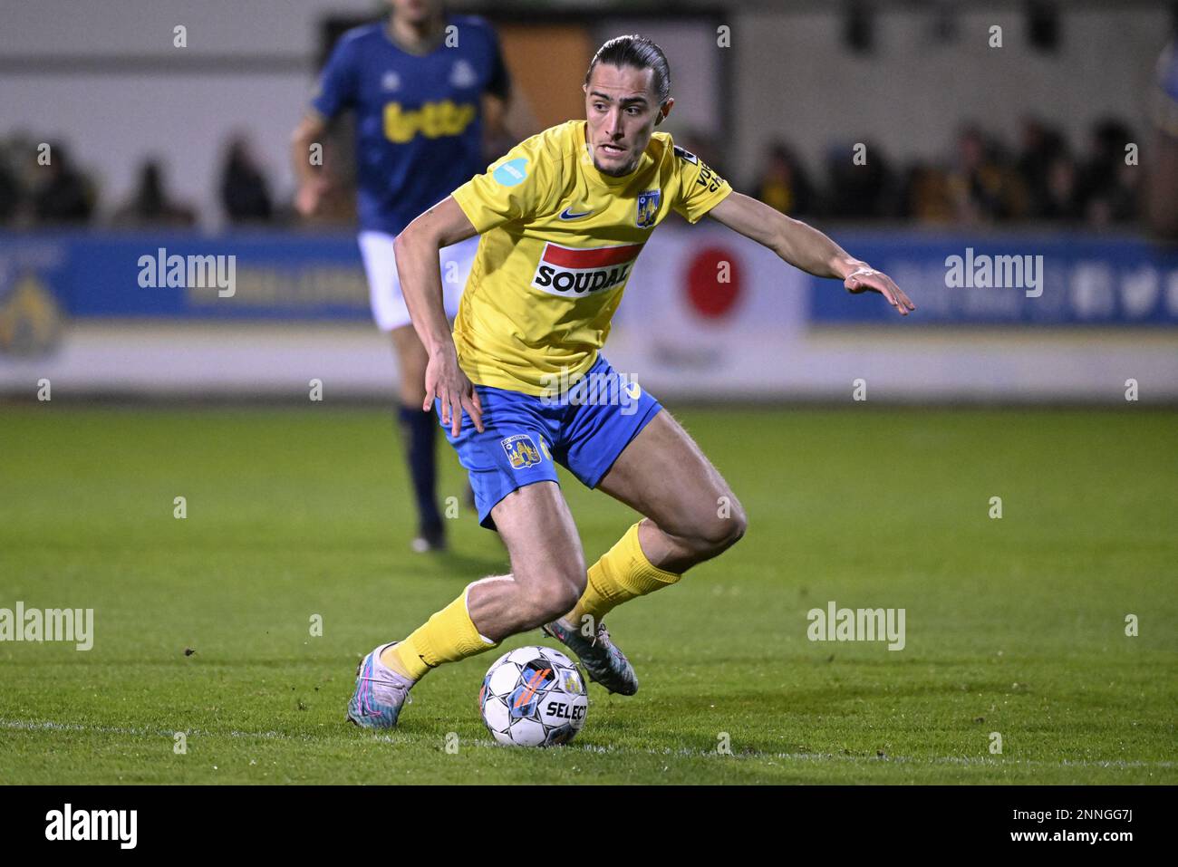 Mathias Fixelles de Westerlo photographiés en action lors d'un match de ...