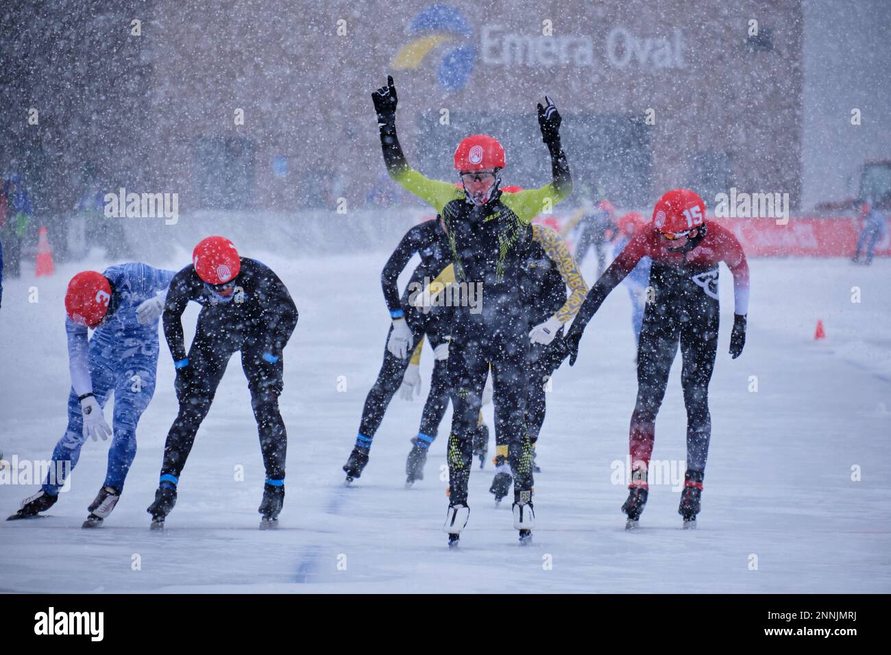 24 février 2023. Halifax, Canada. Luca Veeman remporte la course de ...
