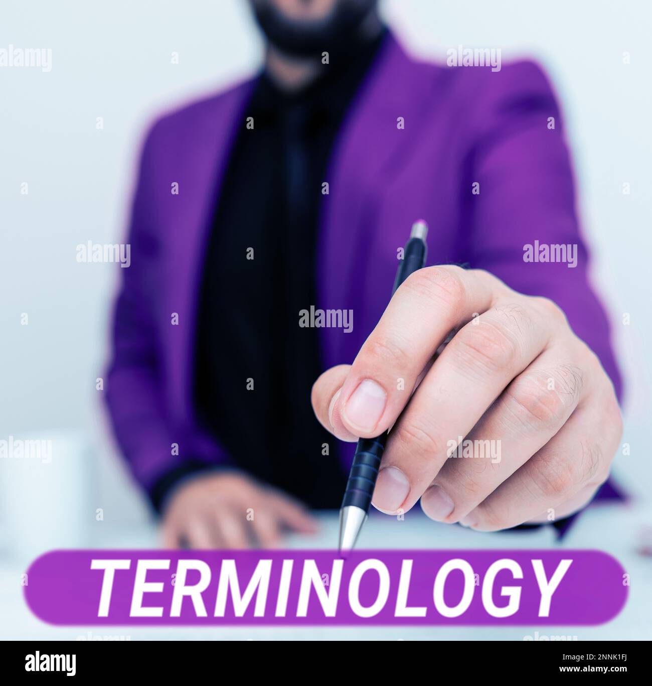 Affiche indiquant la terminologie. Concept signification termes ...