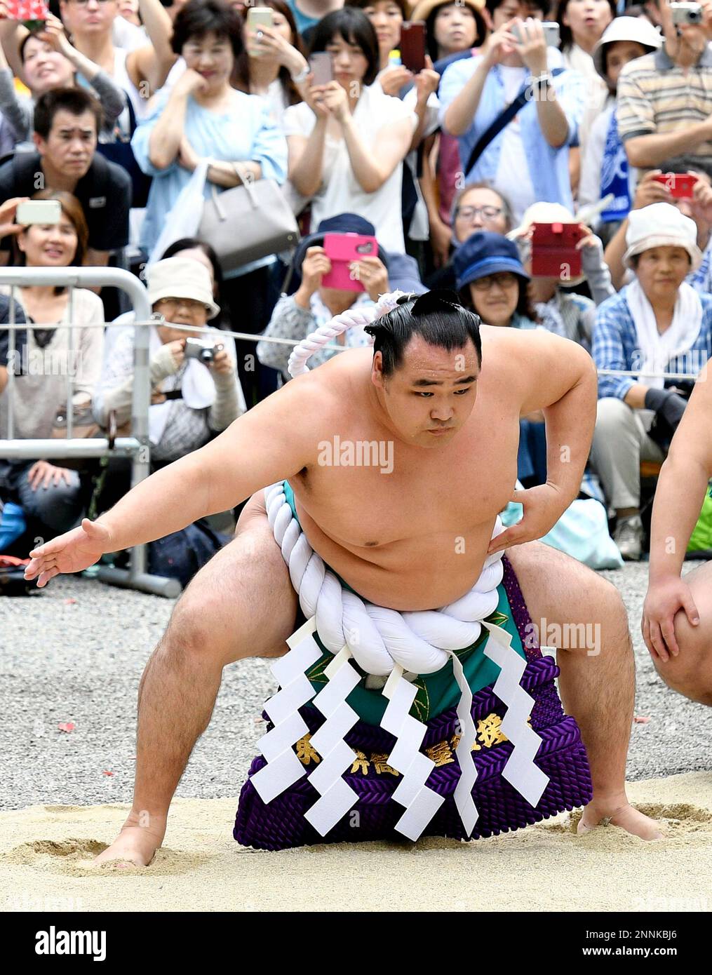 File: Mongolian Kakuryu, yokozuna, the highest rank of Grand Sumo ...