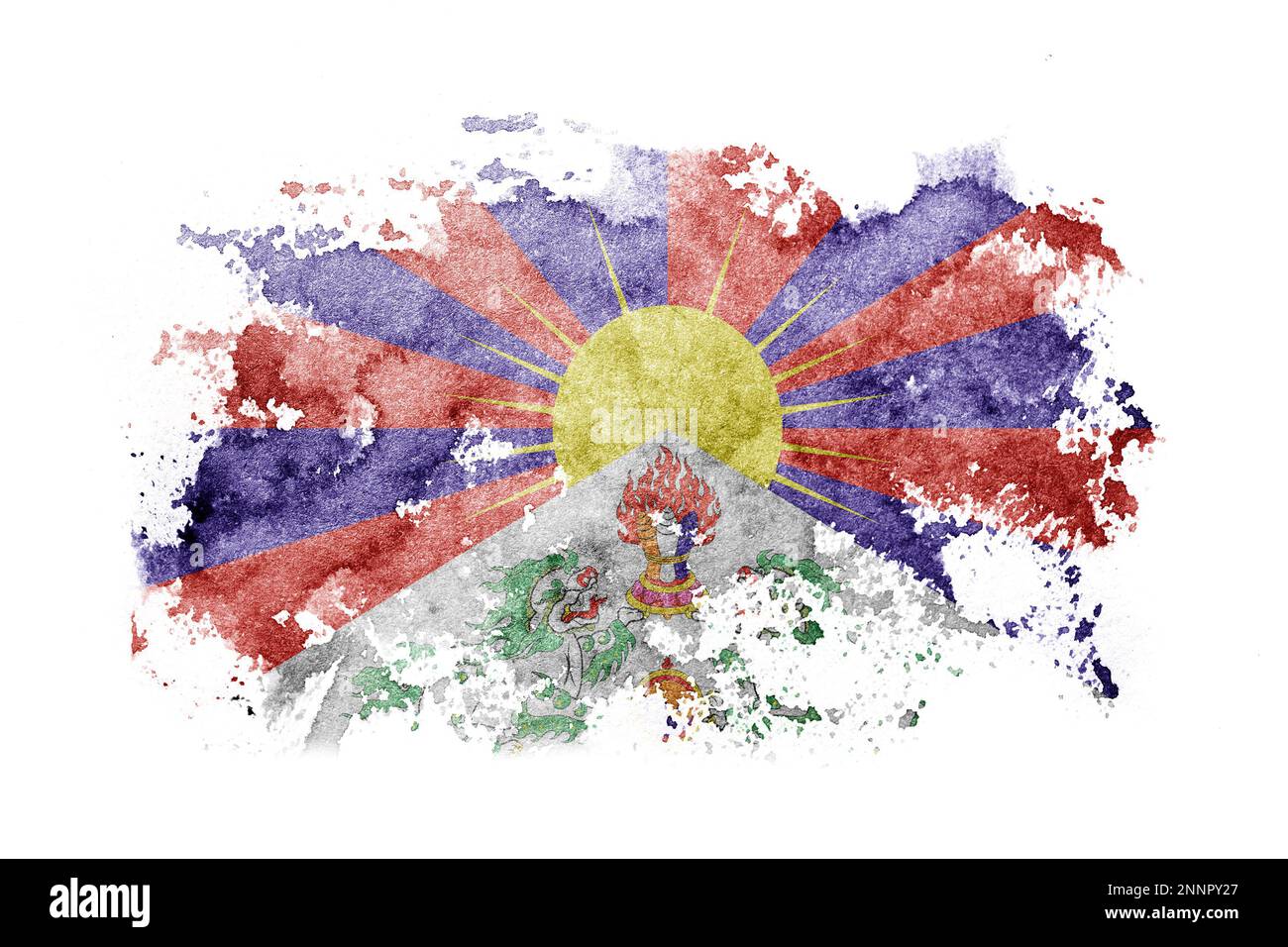Drapeau tibet tibetain Banque d'images détourées - Alamy