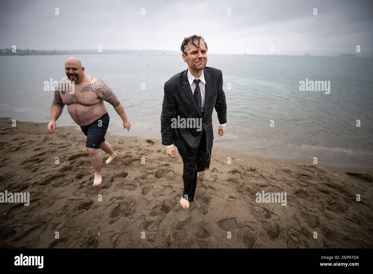 Jason Rude wears a suit and tie in celebration of his 30th year ...