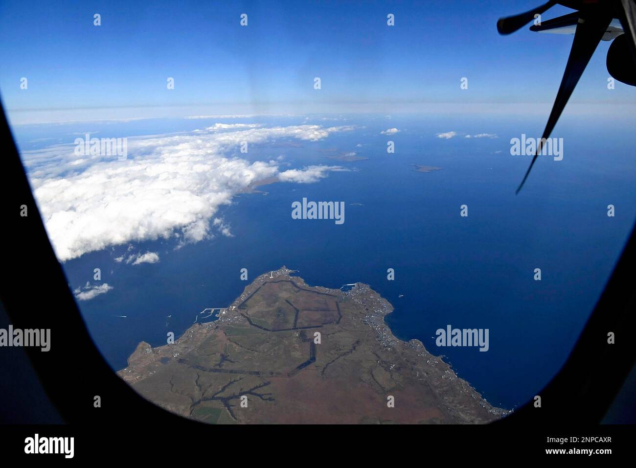 An aerial photo shows the Northern Territories, consisting of Habomai ...