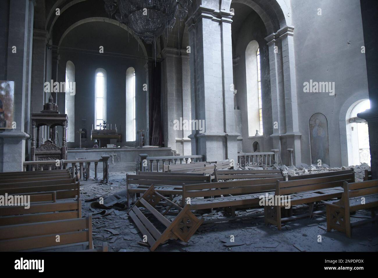 An interior view of the Ghazanchetsots (Holy Saviour) Cathedral in the ...