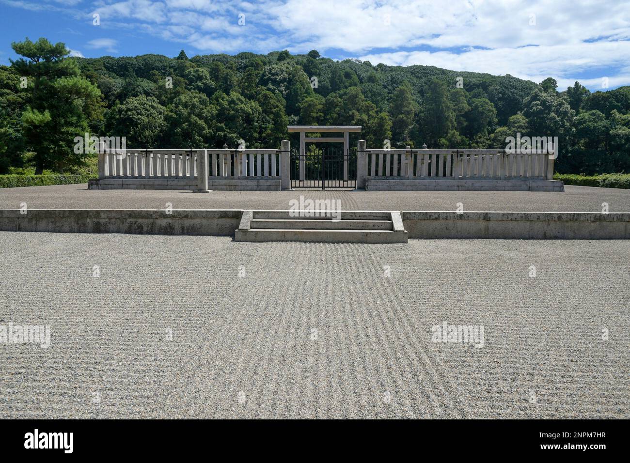 A photo shows Kondagobyoyama Kofun (Nintoku Tenno Ryo) that is thought ...